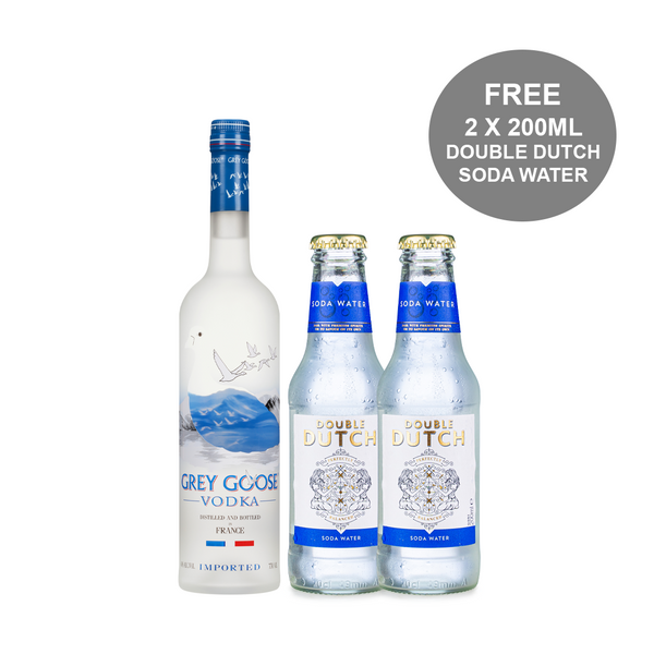 Grey Goose Original Vodka + 2x Double Dutch Soda Water – Wines 'N' Spirits