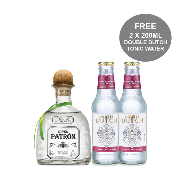 Patron Silver Tequila + 2x Double Dutch Tonic Water – Wines 'N' Spirits